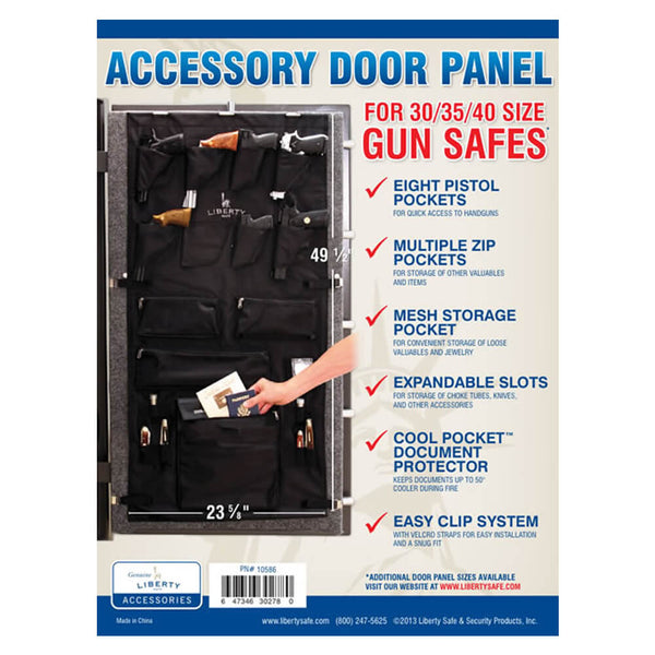 Liberty Gun Safe Door Panel Organizer Size: 30-35-40 | Dean Safe