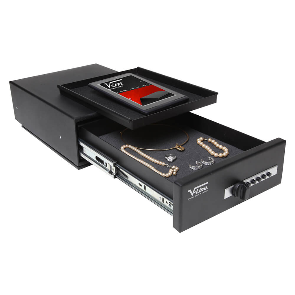 V-Line Slide-Away Heavy Duty Large Capacity Handgun Case 10123-S FBLK ...